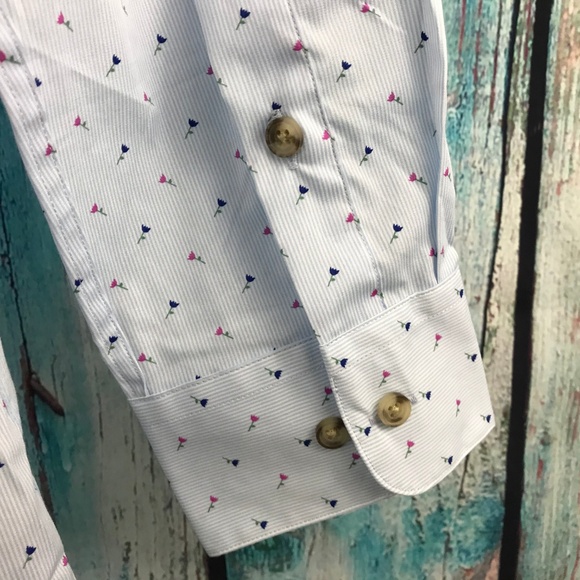 Bar III | Shirts | Bar Iii Floral Print Dress Shirt Slim Fit Stretch ...